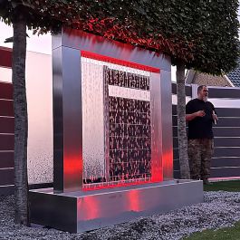 Wassertor Edelstahl S20 mit RGB LED Beleuchtung